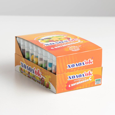 Конфеты «Холодок» таблетированные с витамином С, со вкусом мультифрукт ...